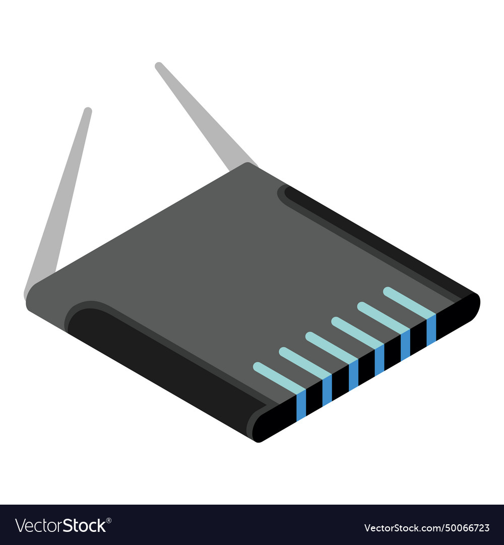 Router isometric icon wifi Royalty Free Vector Image Router isometric icon wifi Royalty Free Vector Image