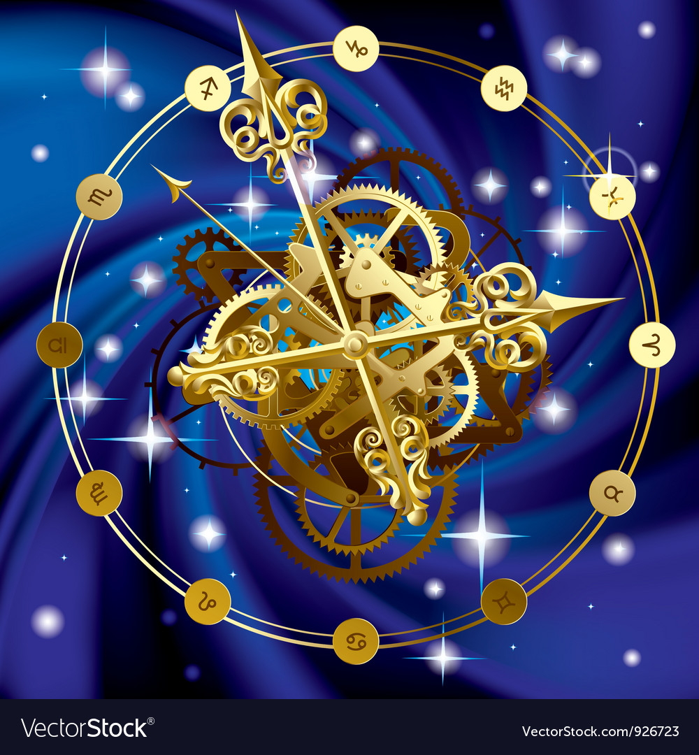 Star clock Royalty Free Vector Image - VectorStock