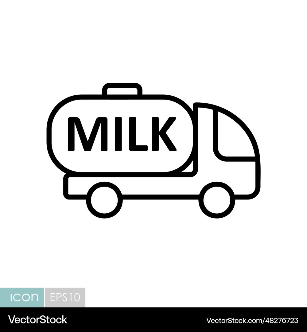 Truck with milk icon Royalty Free Vector Image