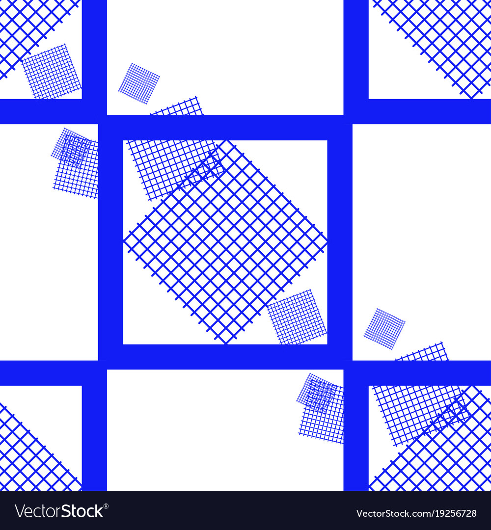 Blue square seamless pattern Royalty Free Vector Image