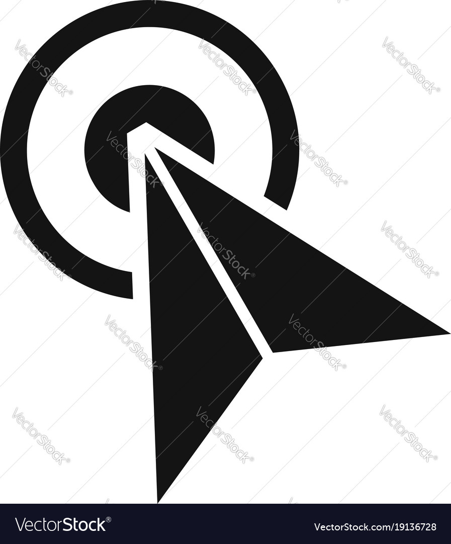 Cursor Technology Element Icon Simple Black Style Vector Image