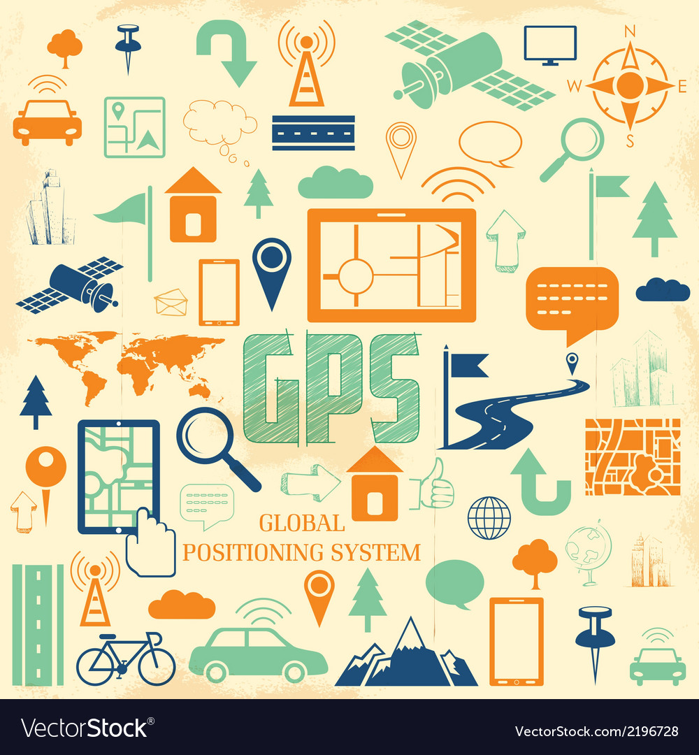 Gps application Royalty Free Vector Image - VectorStock