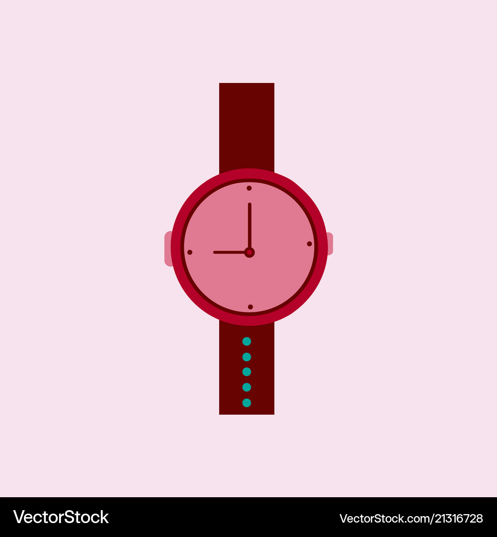 Hand watch icon wristwatch - clock symbol clock Vector Image