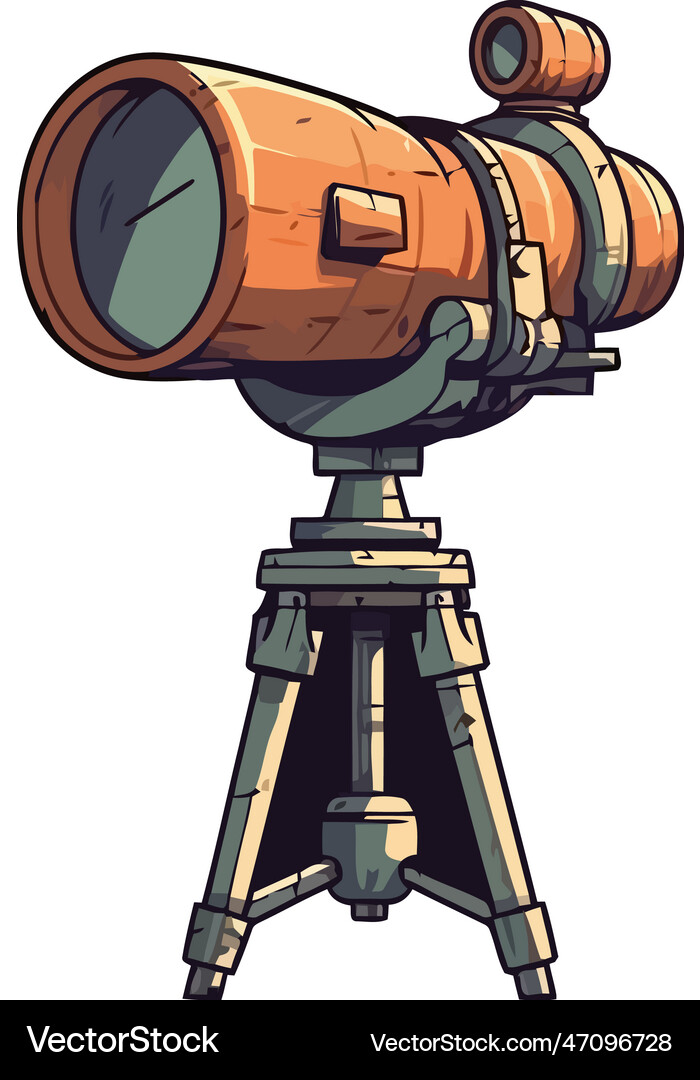 Looking through the hand held telescope Royalty Free Vector