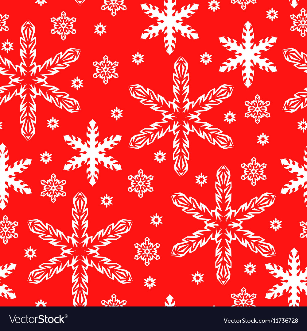 Pattern snow red Royalty Free Vector Image - VectorStock
