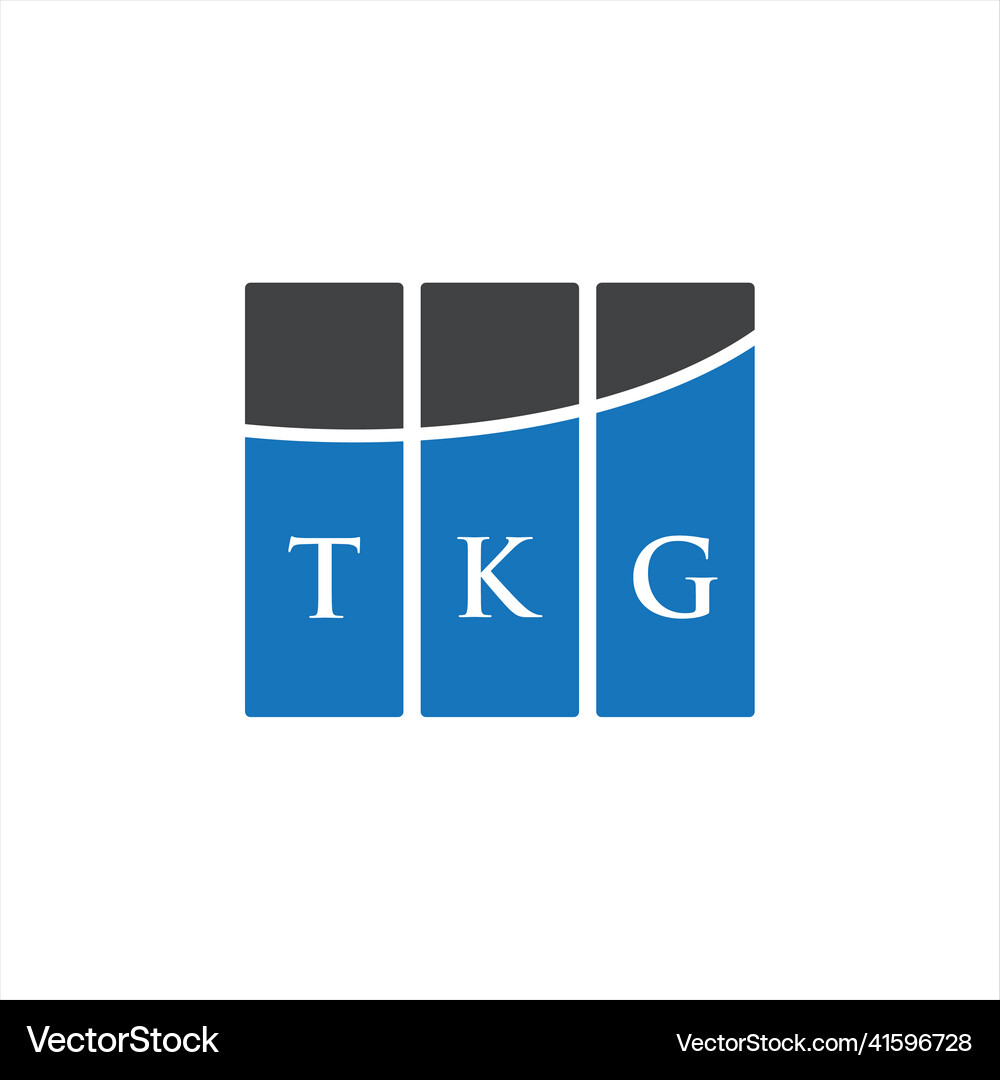 Tkg letter logo design on white background Vector Image