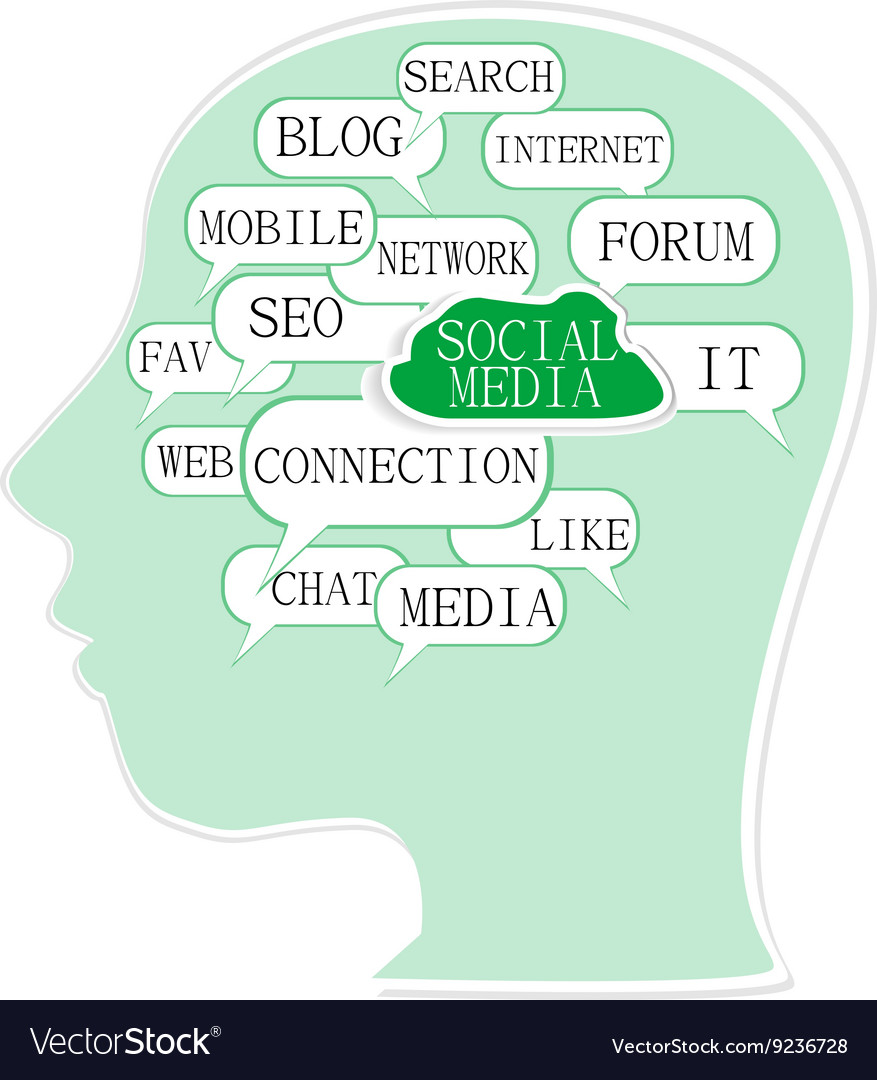 Word cloud tag text business concept head Vector Image