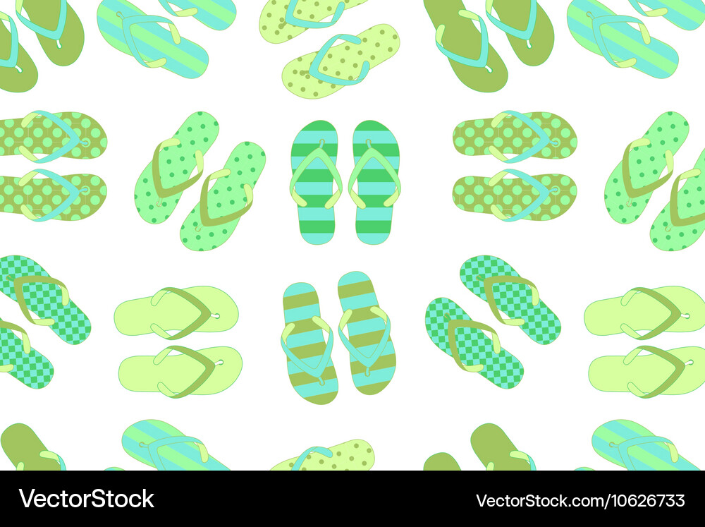 Beach slippers colorful seamless background Vector Image