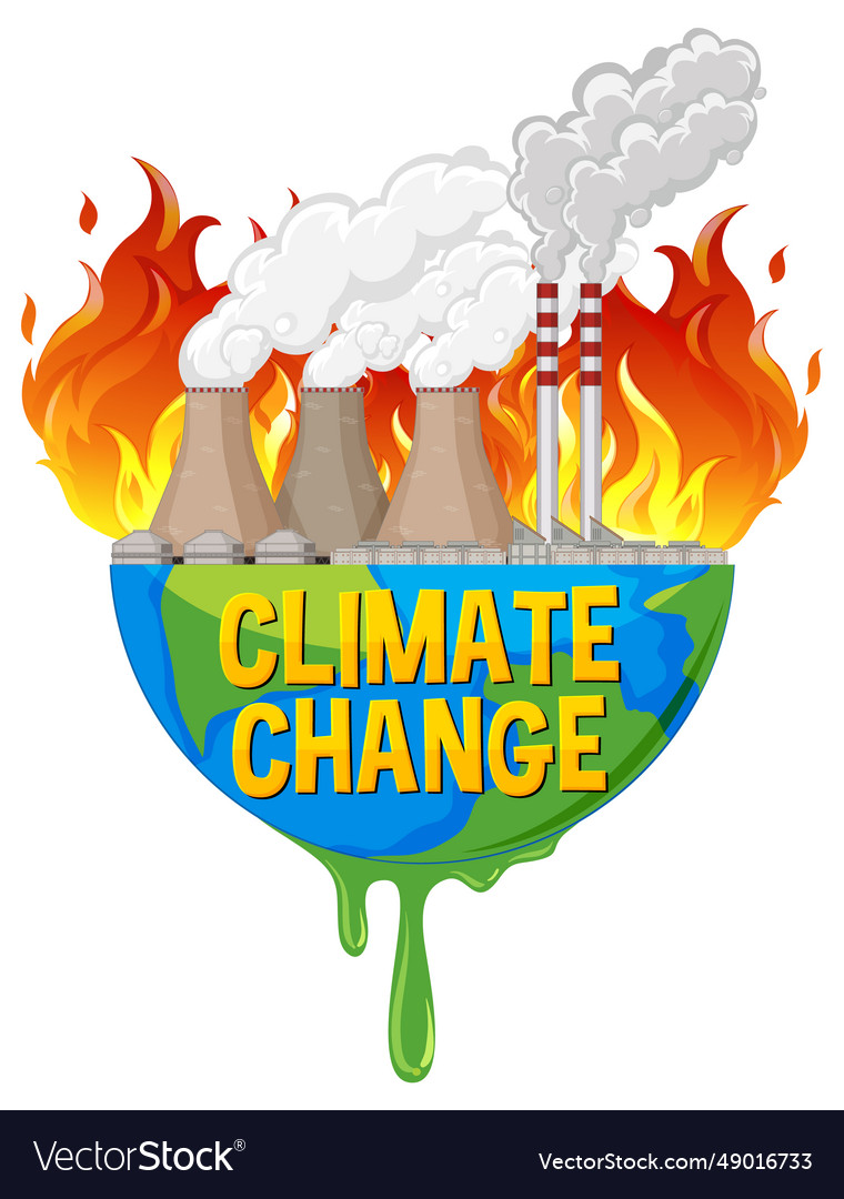 Climate change earths mealthing with pollution Vector Image