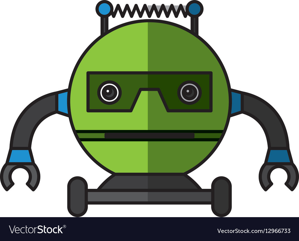 Electric robot avatar character Royalty Free Vector Image