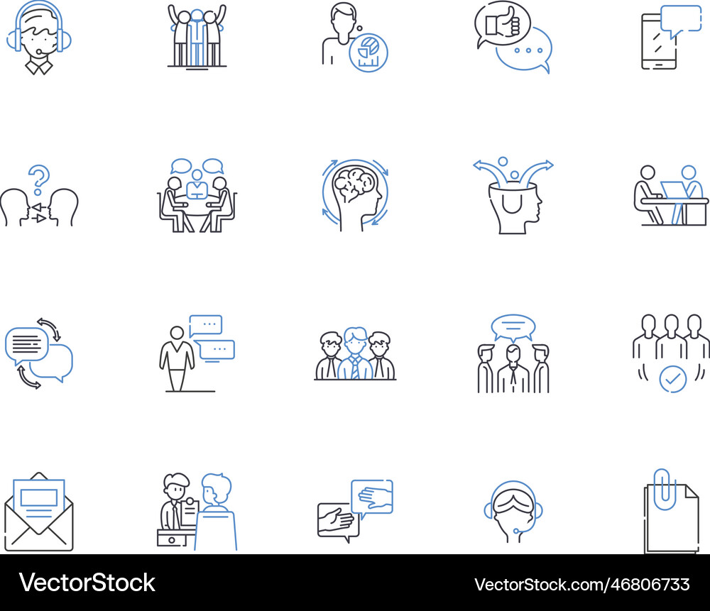 Electronic aid line icons collection assistive Vector Image