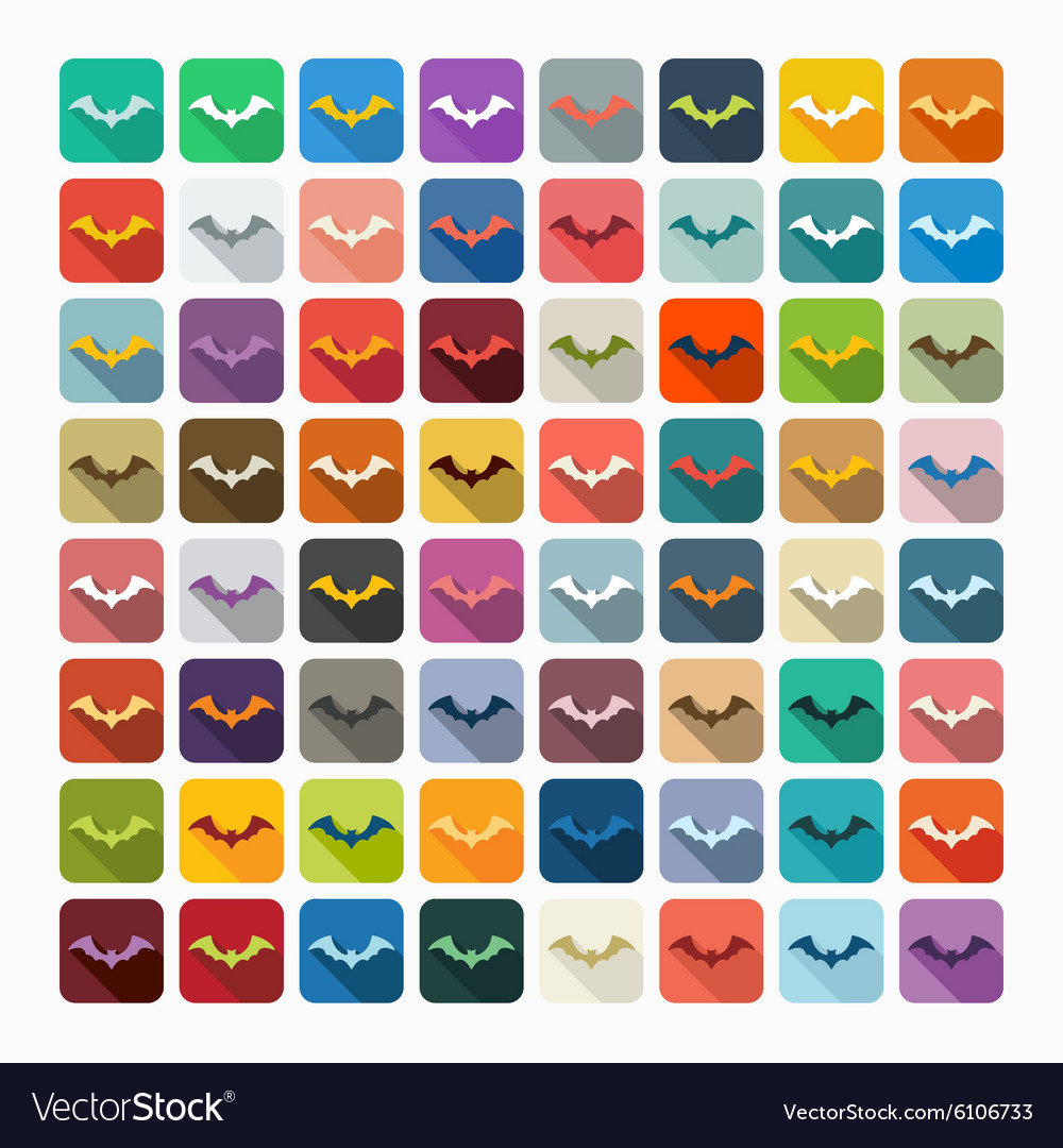 Flat design bat Royalty Free Vector Image - VectorStock