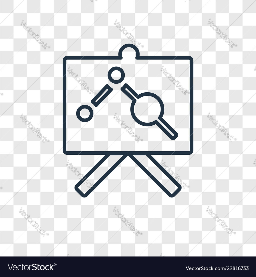 Presentation concept linear icon isolated Vector Image