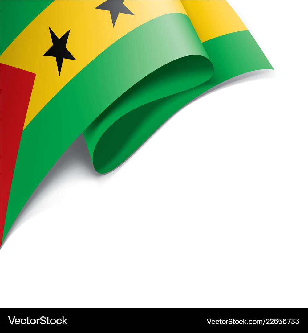 Sao tome and principe flag Royalty Free Vector Image