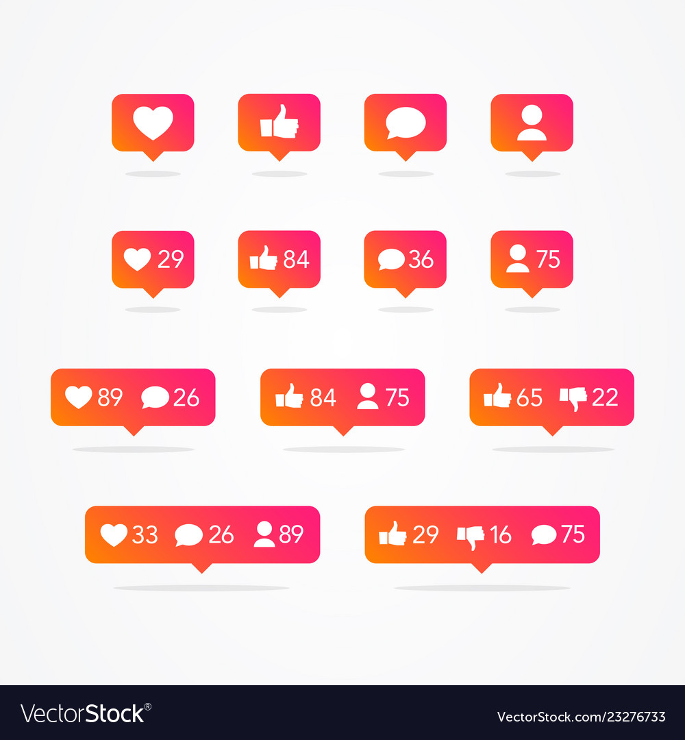 Tooltip Speech Bubble Social Network Icons Vector Image