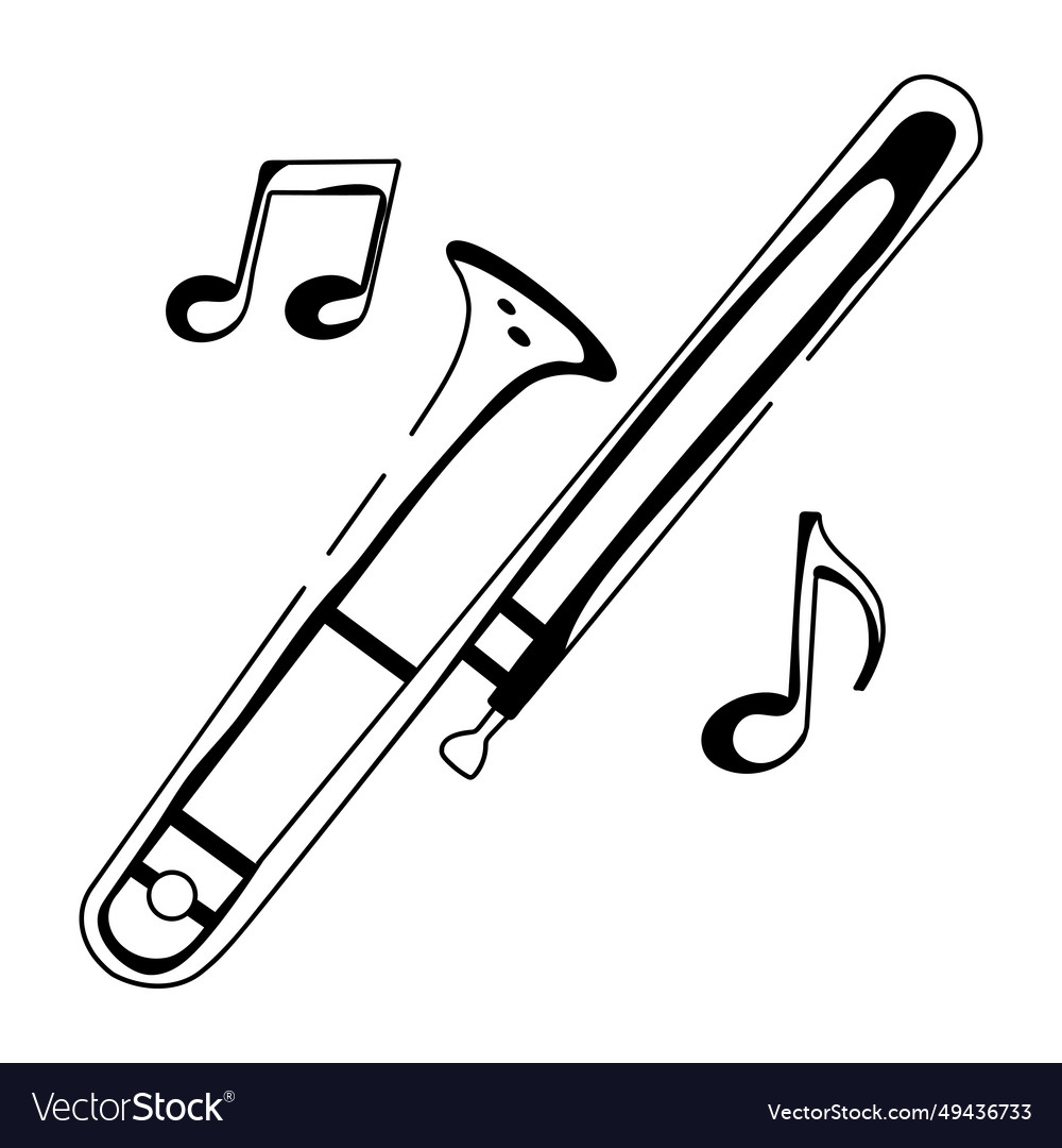 Trombone Royalty Free Vector Image - VectorStock