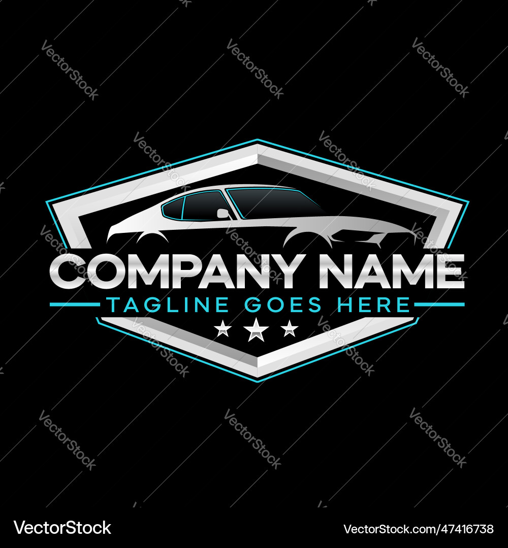 Auto detailing and tinting logo design Royalty Free Vector