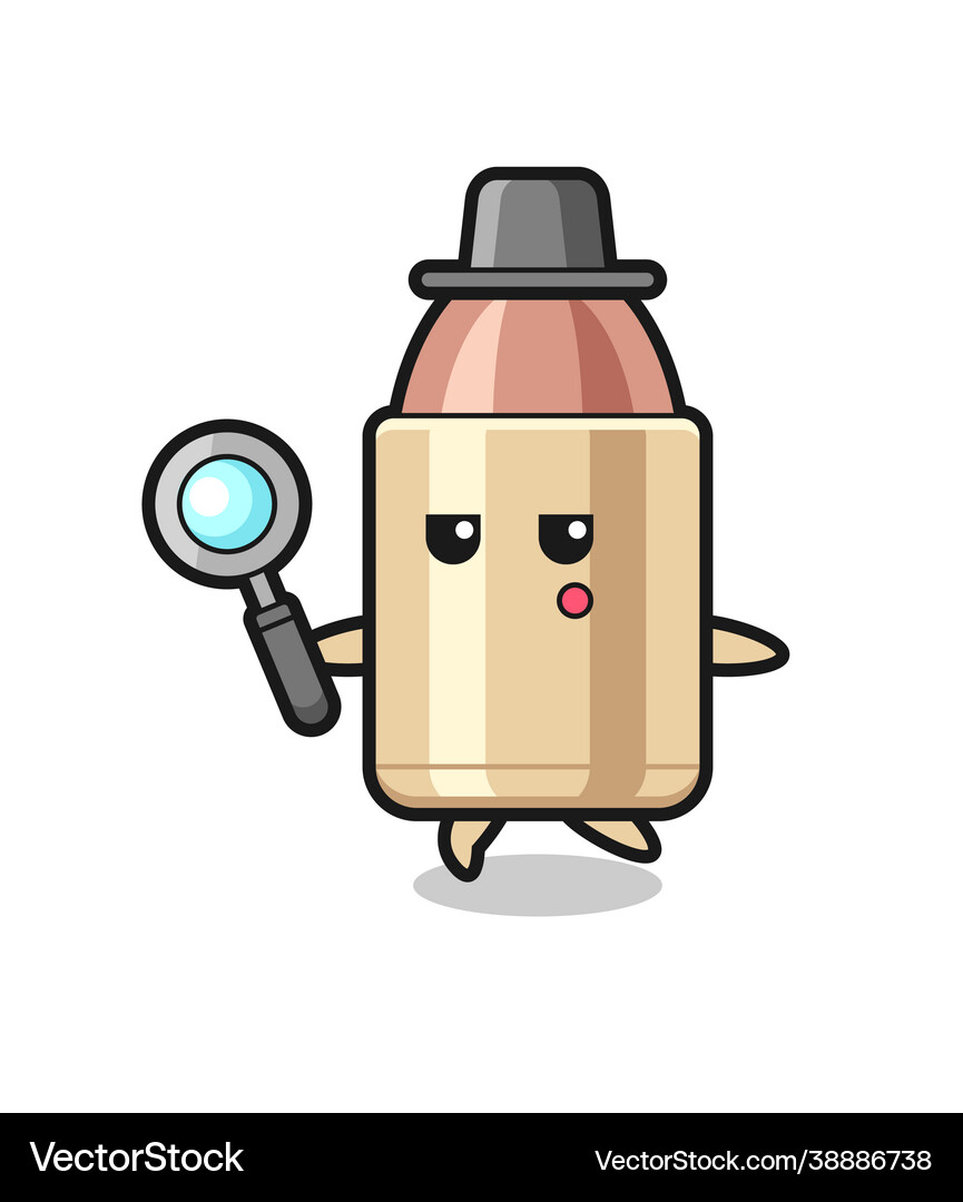 Bullet cartoon character searching Royalty Free Vector Image