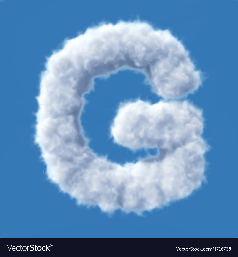 Cloud letter Royalty Free Vector Image - VectorStock