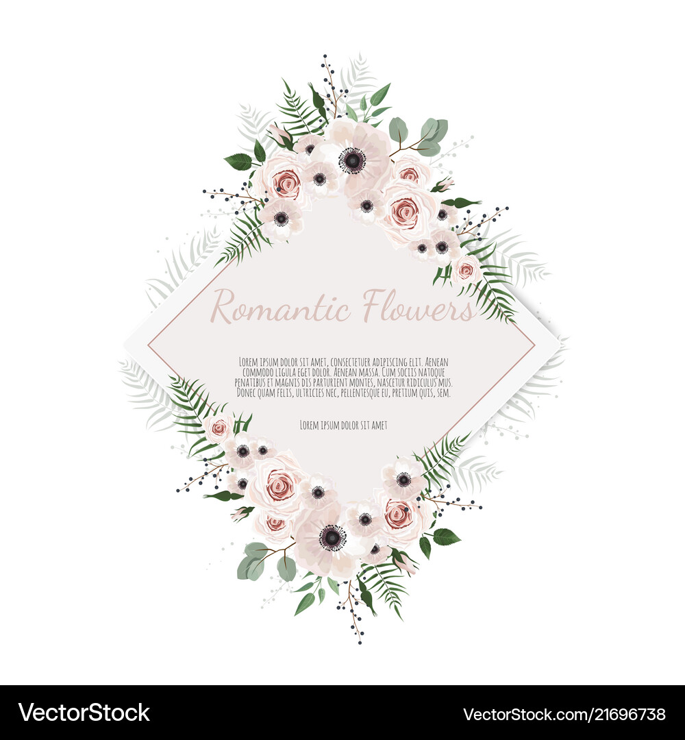 Floral design card greeting postcard Royalty Free Vector