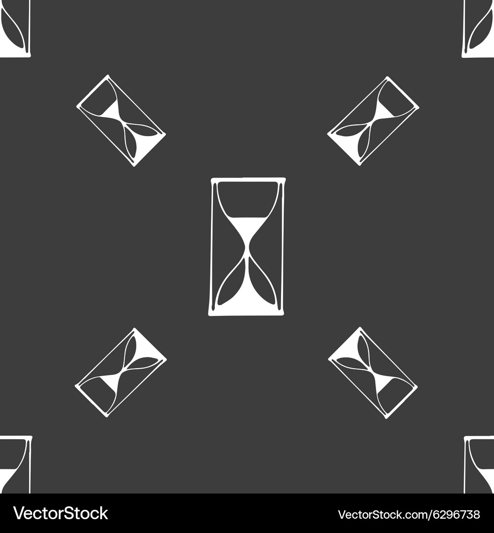 Hourglass sign icon sand timer symbol seamless Vector Image