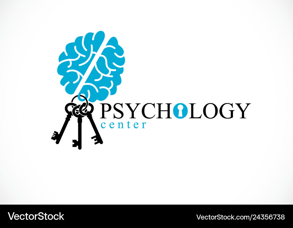 Human anatomical brain with keys as a keychain Vector Image