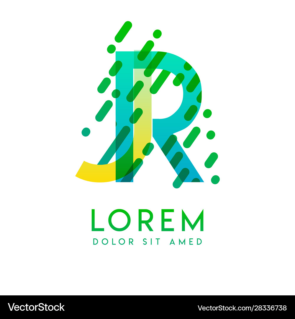 Jr logo with theme galaxy speed and style Vector Image
