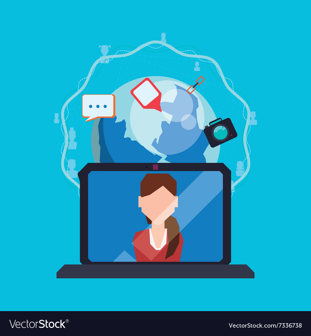 Social media and technology Royalty Free Vector Image