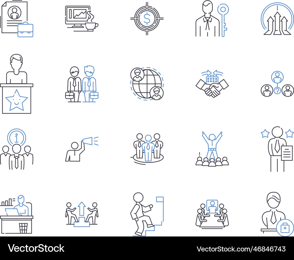 Trade industry line icons collection export Vector Image