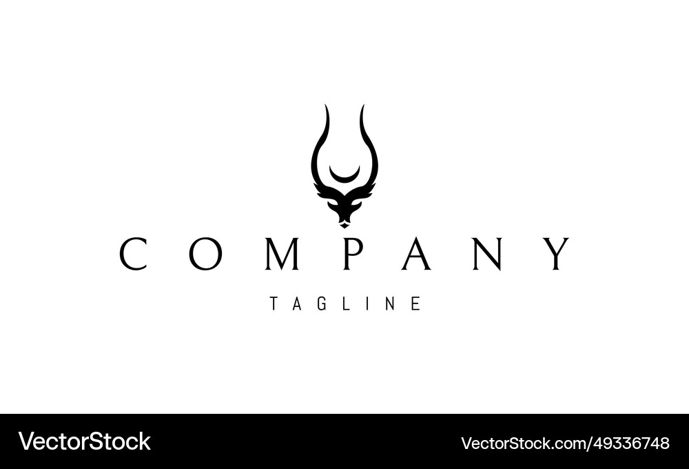 A logo with an abstract image of demonic Vector Image