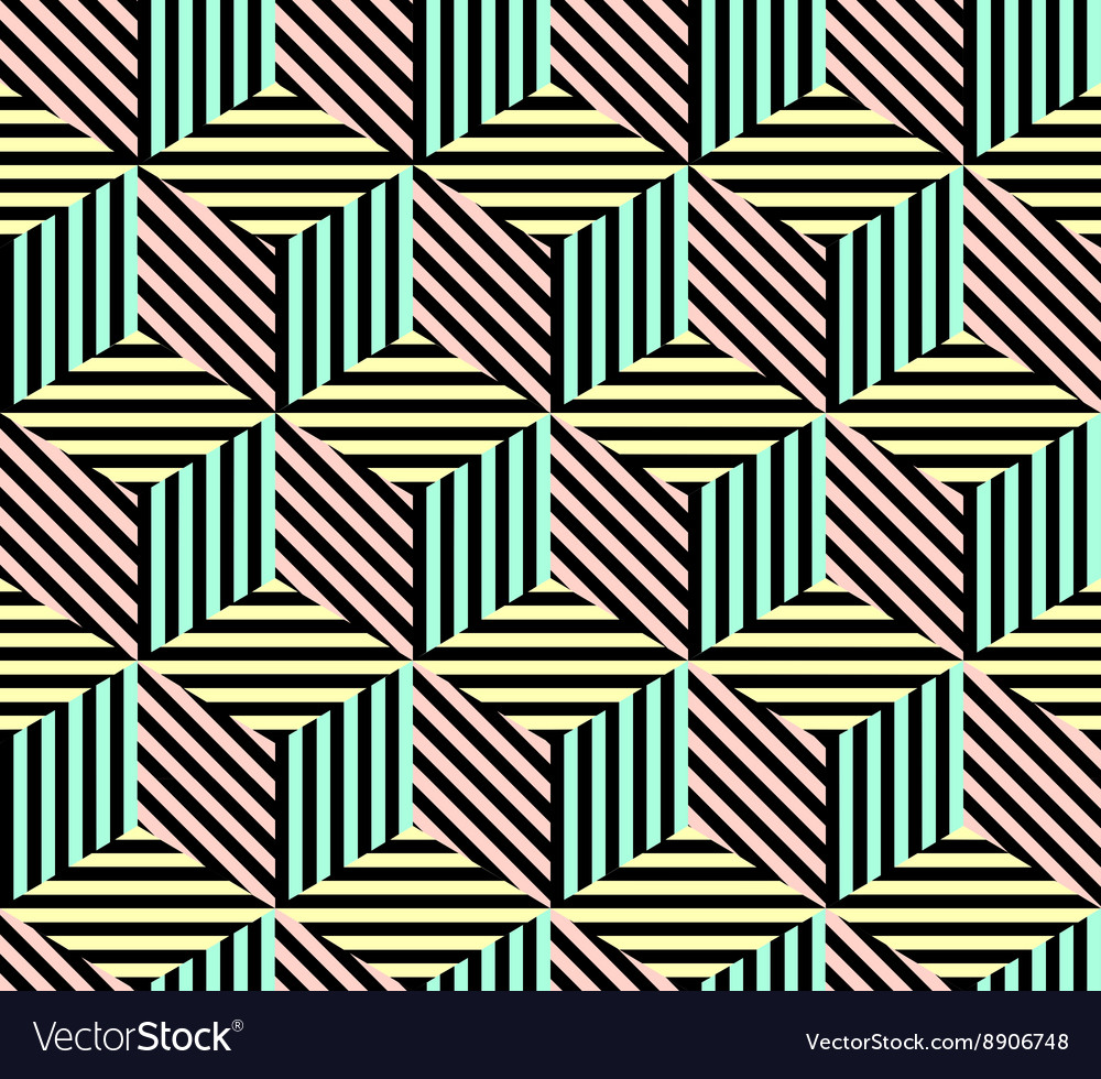 Abstract geometric cubes pattern Royalty Free Vector Image