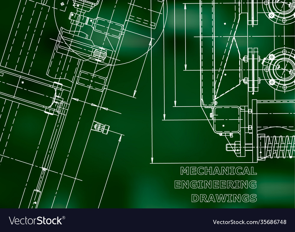 Blueprint engineering computer aided design Vector Image