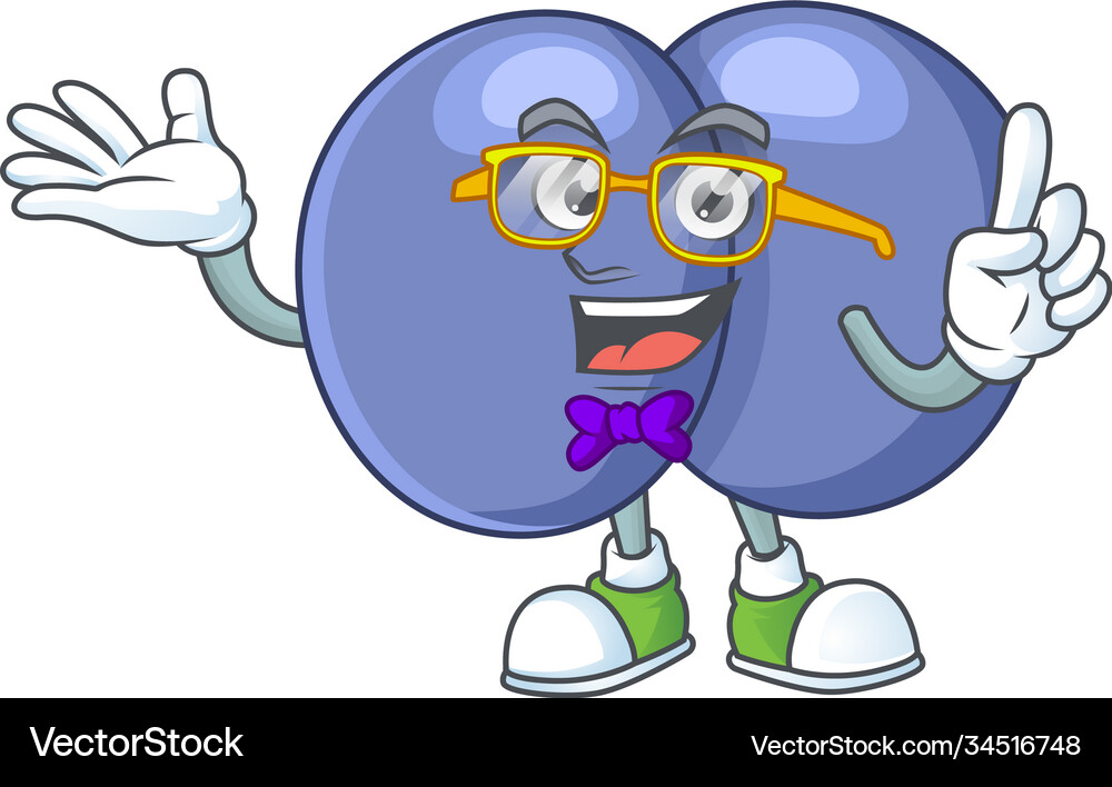 Cartoon design geek streptococcus pneumoniae Vector Image