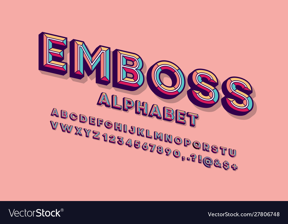 Chisel font Royalty Free Vector Image - VectorStock