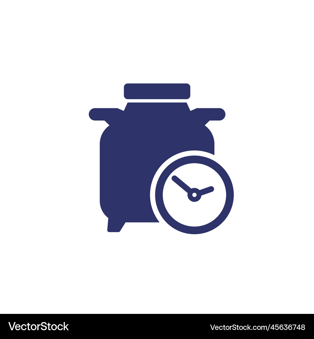 Cryobank time in storage tank icon on white Vector Image