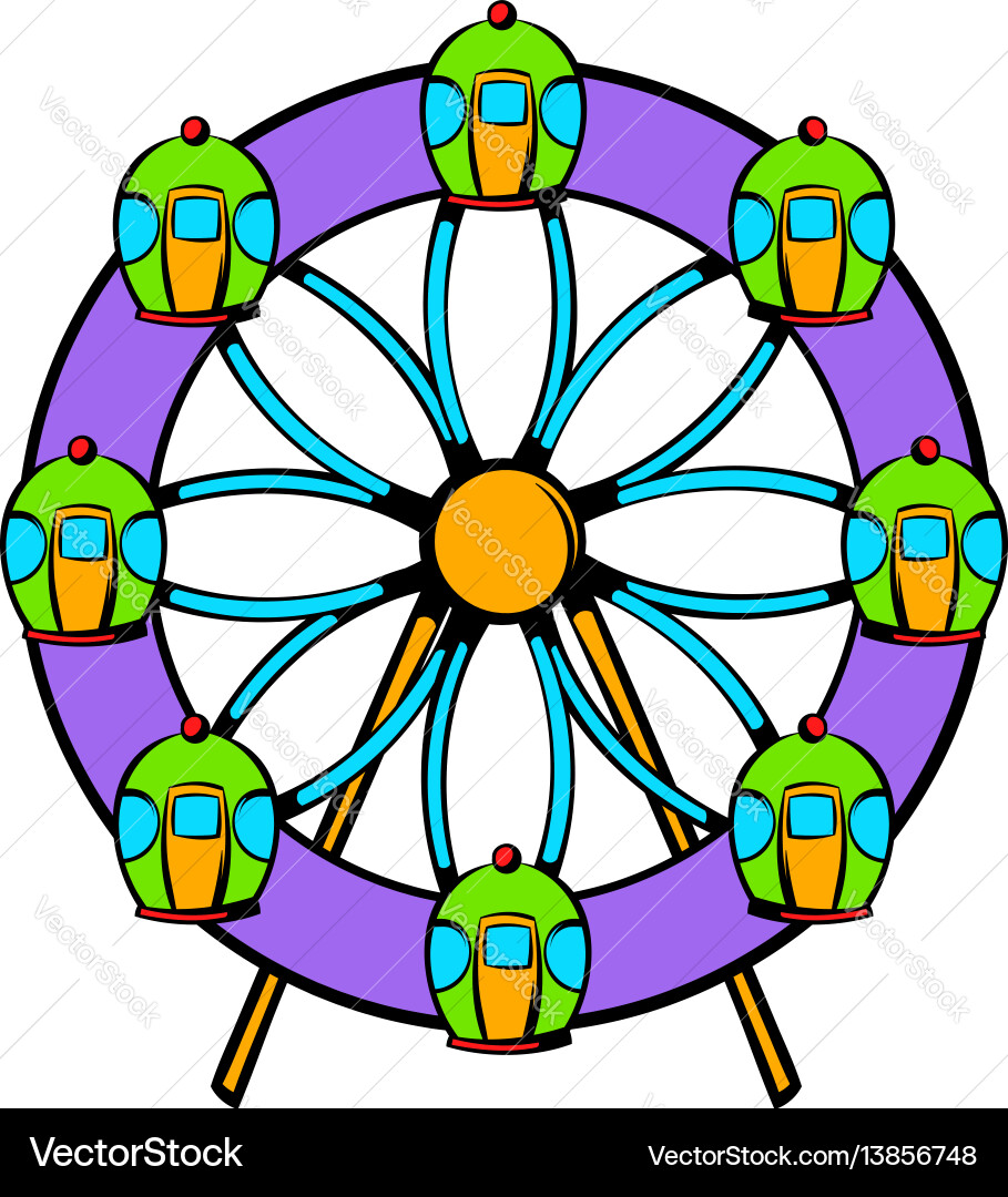 Ferris wheel icon icon cartoon Royalty Free Vector Image