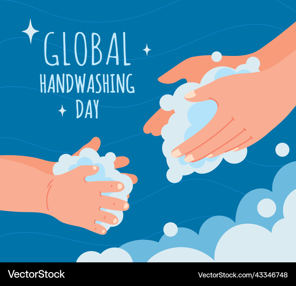 Global handwashing day celebration Royalty Free Vector Image