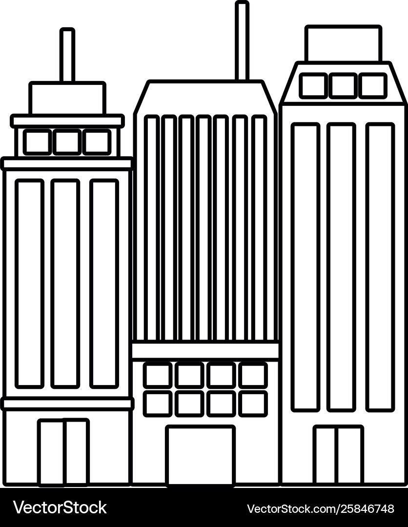 Isolated city and buildings design Royalty Free Vector Image