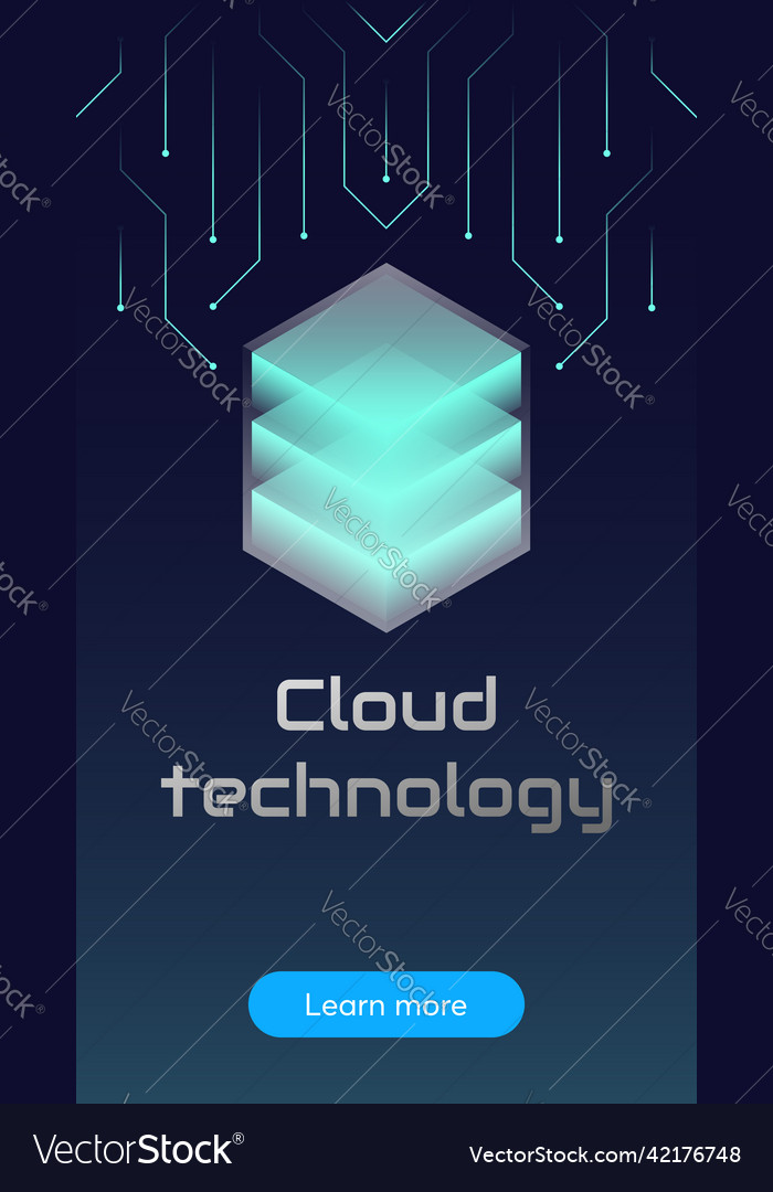 Modern cloud technology concept Royalty Free Vector Image