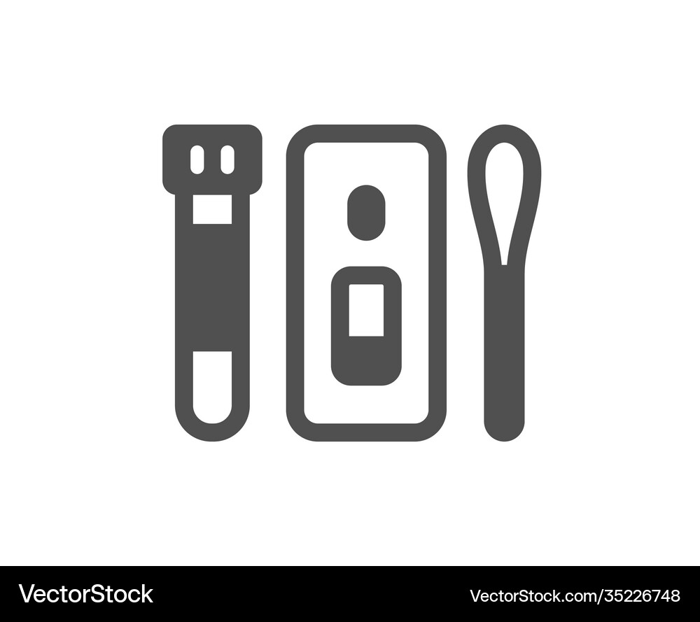 Nasal swab test icon coronavirus testing sign Vector Image