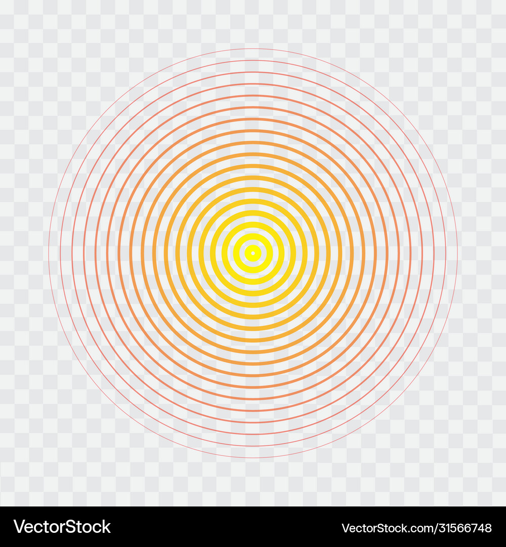 Red alert sign on transparent background Vector Image