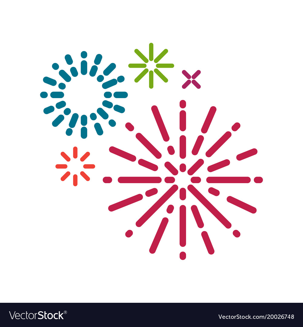 Simple firework background Royalty Free Vector Image