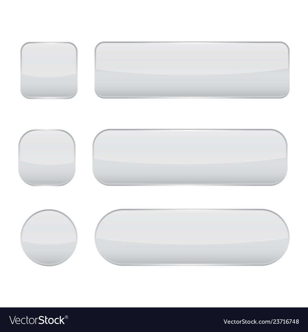 White glass buttons web 3d shiny icons set Vector Image White glass buttons web 3d shiny icons set Vector Image