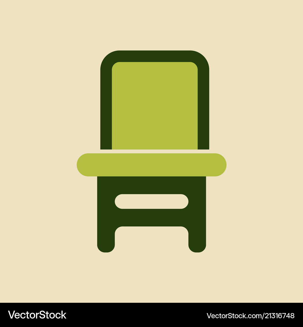 Wooden chair isolated Royalty Free Vector Image