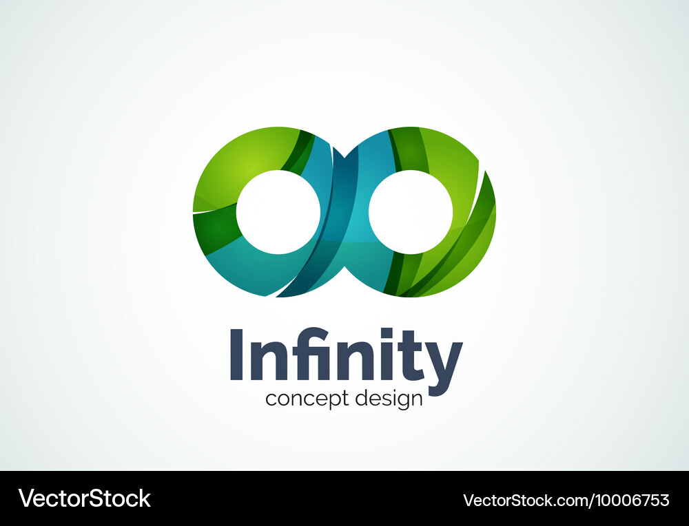 Abstract business company infinity logo template Vector Image