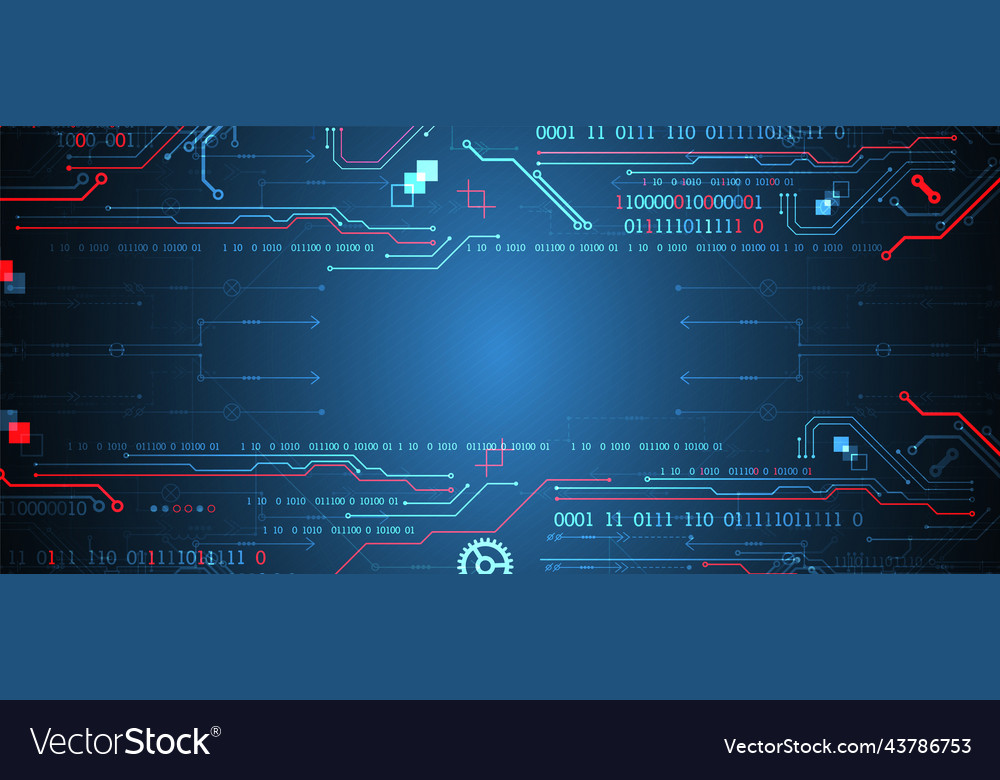 Abstract technology concept computer code Vector Image