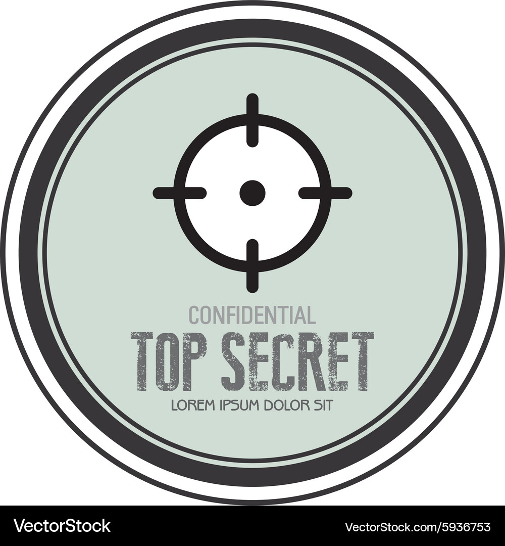 Abstract top secret label on a white background Vector Image