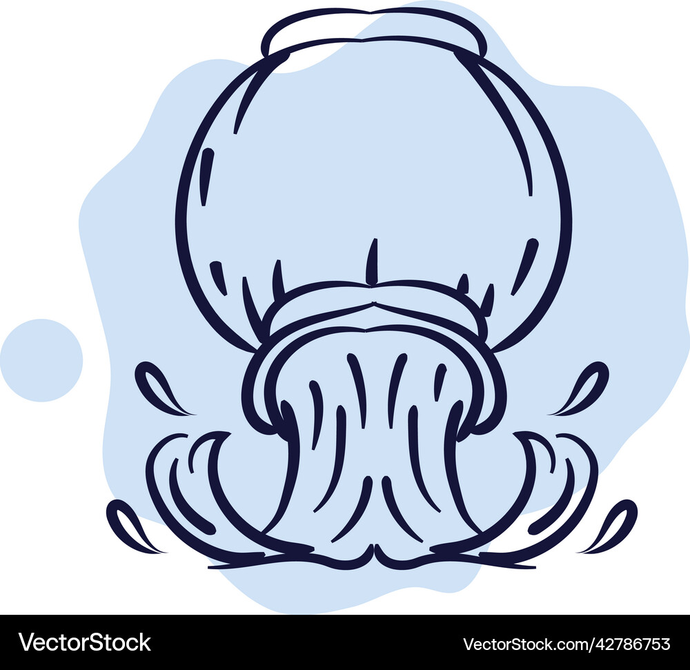 Aquarius zodiac sign Royalty Free Vector Image