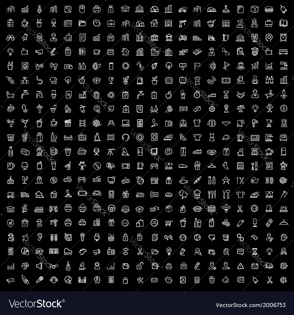 Black 400 universal web icons set Royalty Free Vector Image Black 400 universal web icons set Royalty Free Vector Image