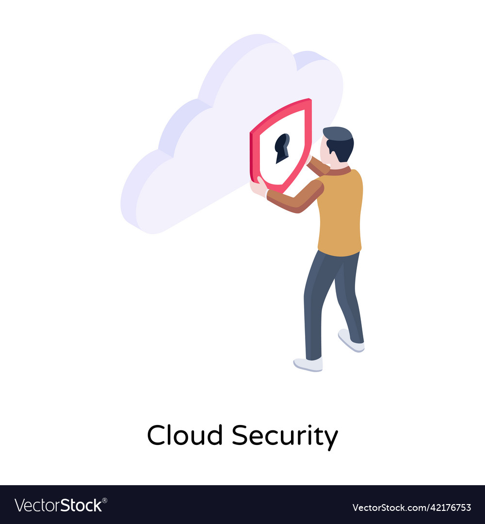 Cloud security Royalty Free Vector Image - VectorStock